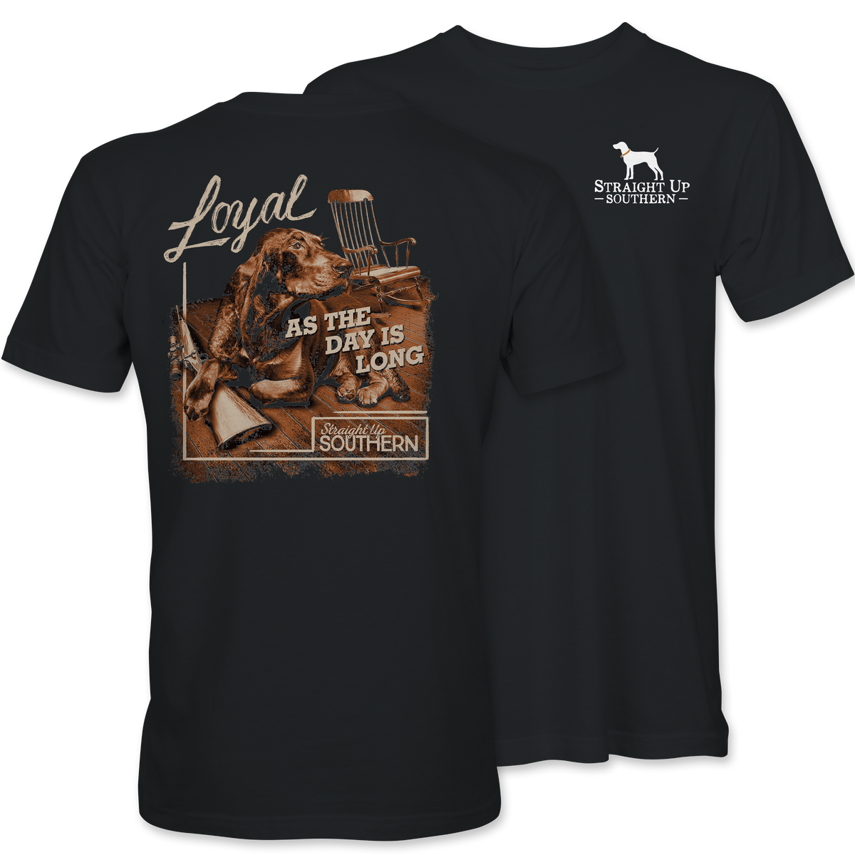 Loyal Day Retriever Tee | Straight Up Southern (Black)
