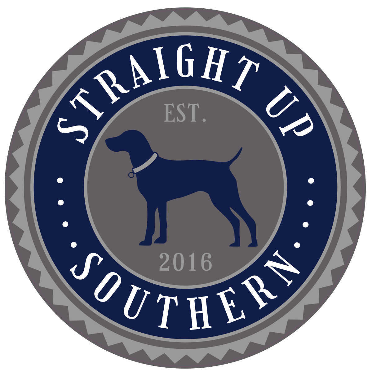 Pointer Seal Decal - Straight Up Southern Pointer Icon Sticker